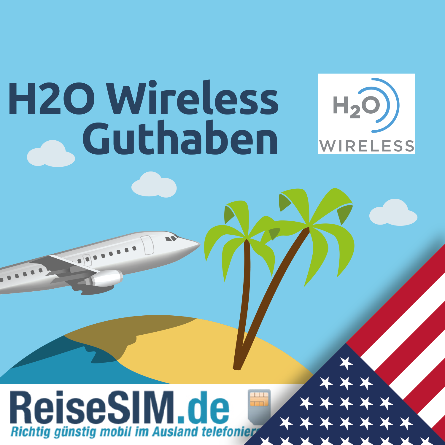 H2O Wireless USA SIM-Karte: Prepaid-SIM Karte für die USA Reise